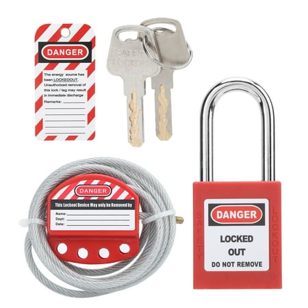 Cable Lockout Hasp Adjustable 6mm/0.24in Diameter 38mm/1.5in Length 4 ...