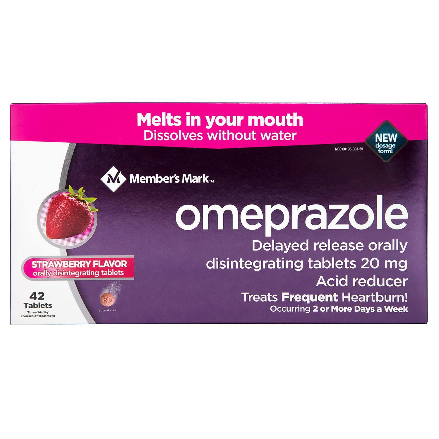 Omeprazole Delayed Release Disintegrating Tablets 20 mg (42 ct ...