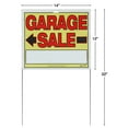 Sunburst Systems Double Sided 14" x 22" Garage Sale Sign with 22" U ...