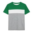 Boys Color Block Long Sleeve Shirt Crew Neck Casual Comfortable Blend ...
