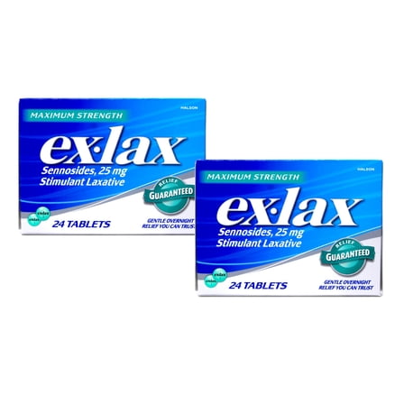 Ex-Lax Ex Lax Regular Strength Chocolate Laxative, 24 CT (Pack of 12 ...