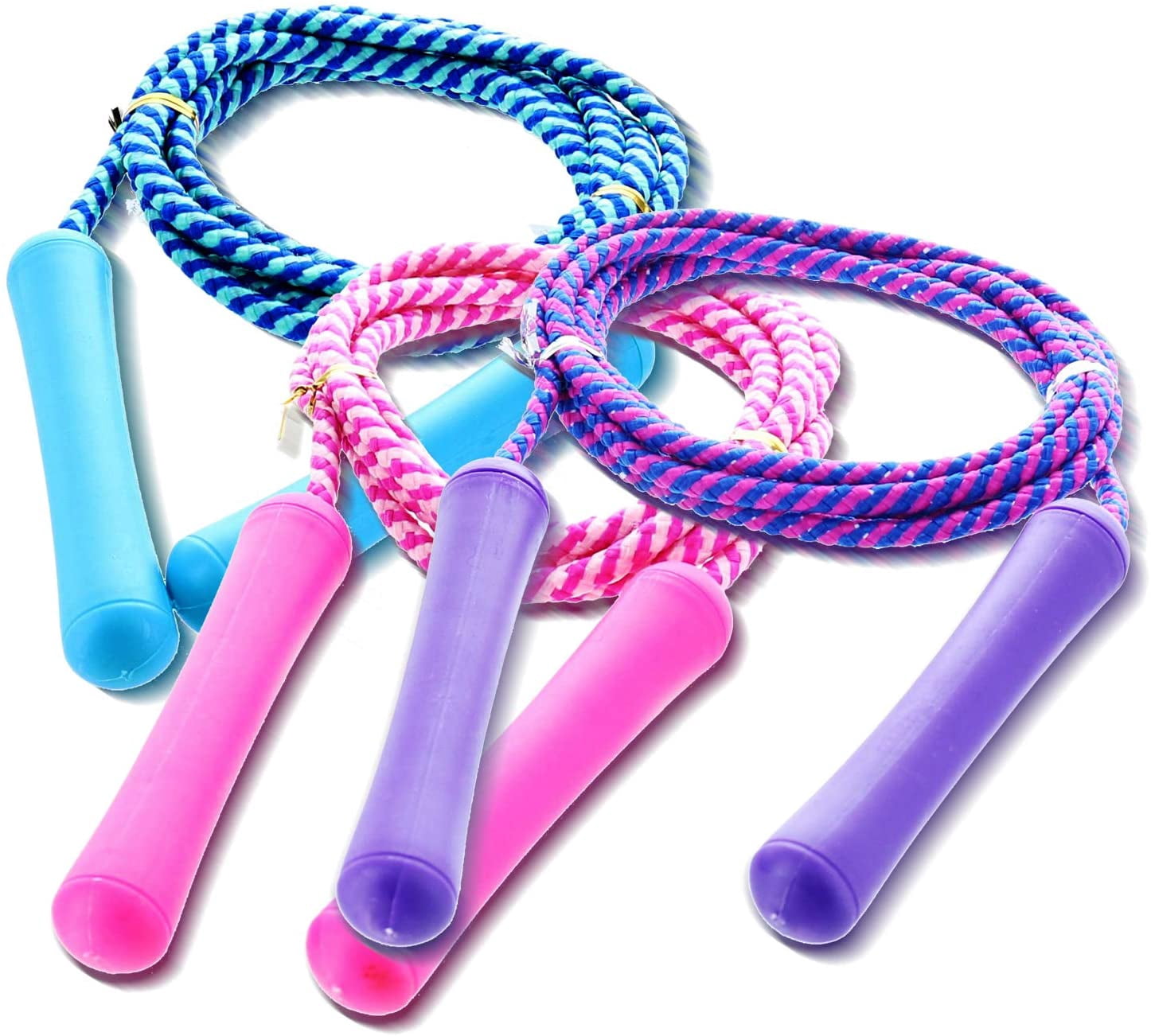 GiftExpress Adjustable Size Colorful Jump Rope For Kids And Teens