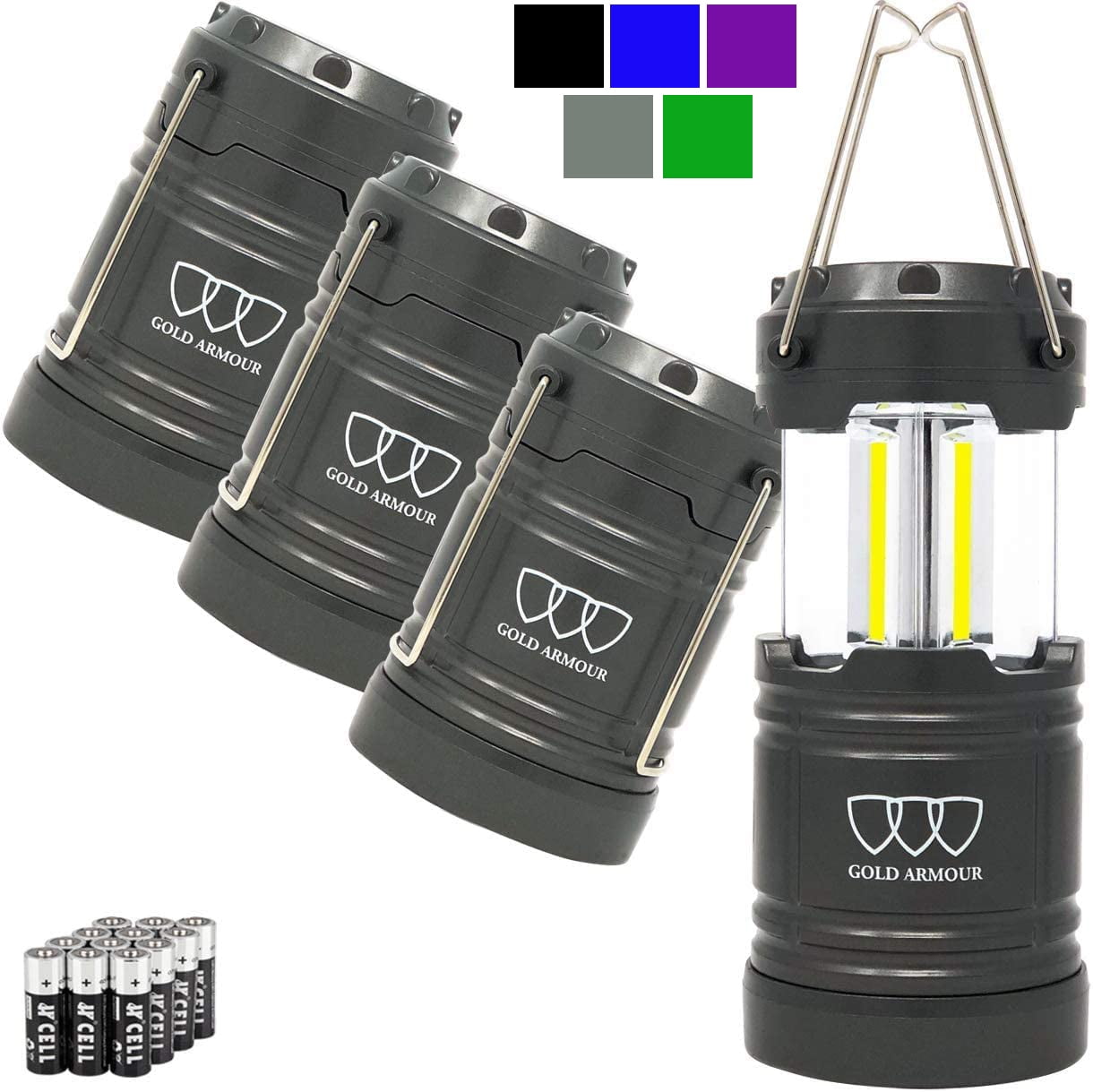 Gold Armour LED Camping Lantern, Emits 500 Lumens, Survival Kit for ...