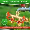 QIHE-4 Way Brass Hose Splitter Full Flow with Metal Handle - Heavy Duty ...