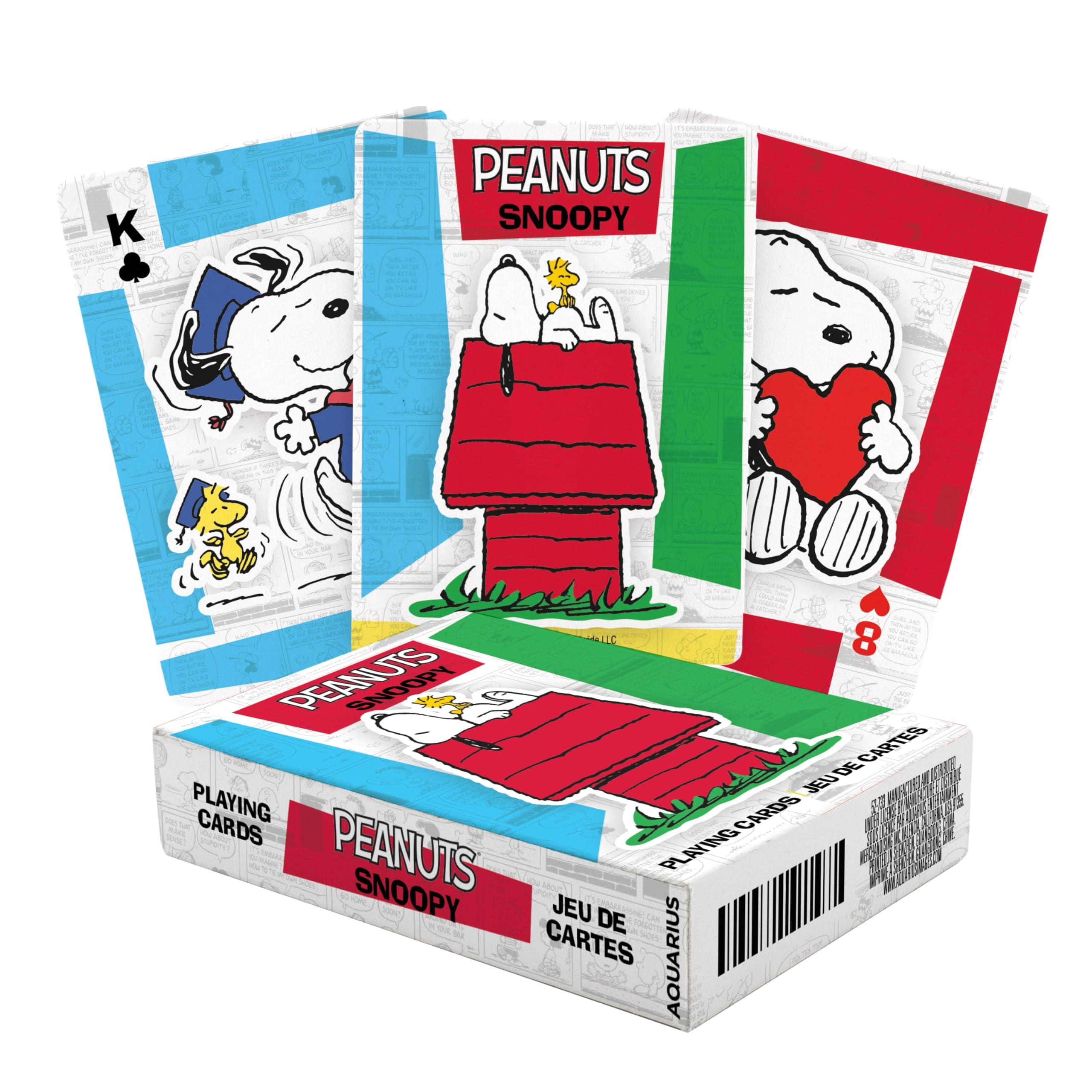 Baraja de cartas con temática de Snoopy de Aquarius Peanuts | Bodega ...