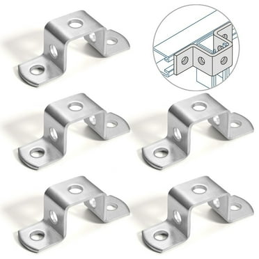 Highcraft 2-Hole Pipe Strap U Bracket, 2-1/2", Galvanized Steel-5 Pack ...