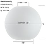 Free Shipping! GoldSwift Frosted Opal White Round Sphere Glass Lamp ...