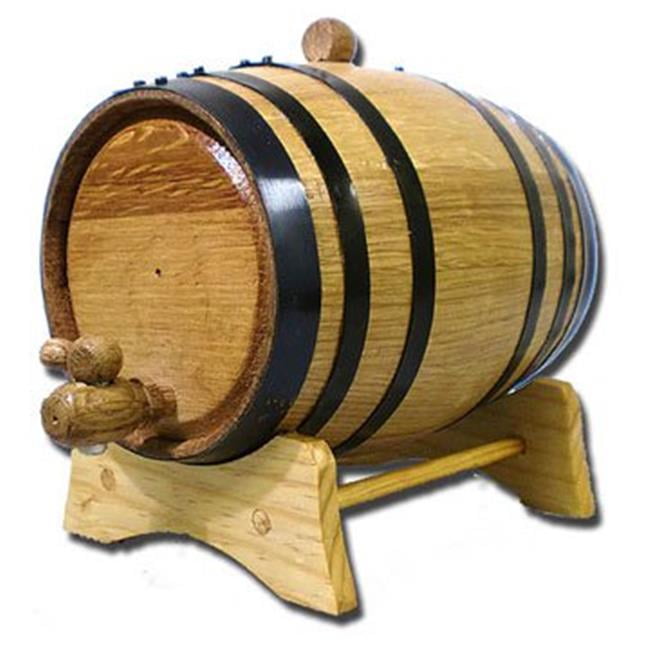 Thousand Oaks Barrel B_2L_Black 2 Liter Barrel with Black Steel Hoops ...