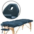 Saloniture Professional Portable Massage Table with Backrest - Blue ...