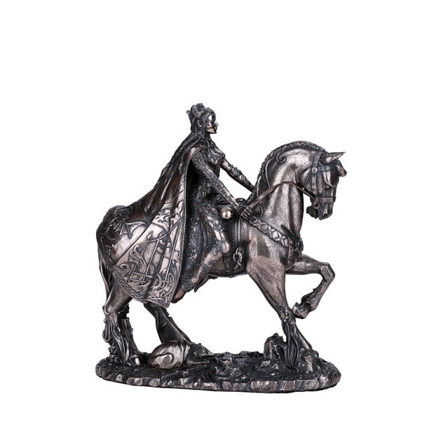 Celtic Irish Moon Goddess Rhiannon Riding Horse in Arberth Statue 10"H ...