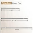 DEROFIT Closet Rods for Hanging Clothes, 14 to 39 Inch Silver ...