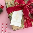 Wrapables Gold Foil Xmas Gift Tags, Kraft Paper Hang Tags for Wrapping ...