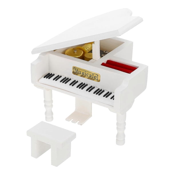 Piano Shaped Decor Small Piano Music Box Creative Wooden Piano Model ...