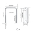 URIJDAS-6 Pack Square U-Bolts, Stainless Steel U-Bolts with Frame ...