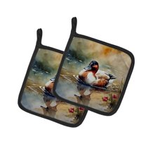 Carolines Treasures 7.5 x 7.5 in. Canvasback Pot Holders - Set of 2 ...