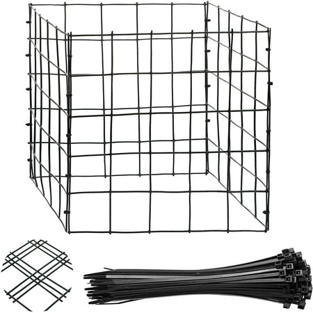 HTAIGUO 4 Pieces Wire Plant Protectors with Tie 12 Inch Vinyl Coated ...