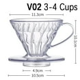LIUJUAN Coffee Dripper Cone Shape Drip Coffee Funnel Plastic V Shape ...