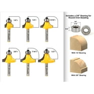 Yonico 5/8" Radius Round Over Edge Forming Router Bit - 1/2" Shank ...
