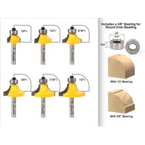 Freud Carbide Round Over and Beading Router Bit Set 5 pc. - Walmart.com