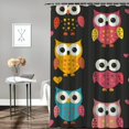 Bciig Owls Hearts Polka Dots Bathroom Decor Set Colorful Luxurious