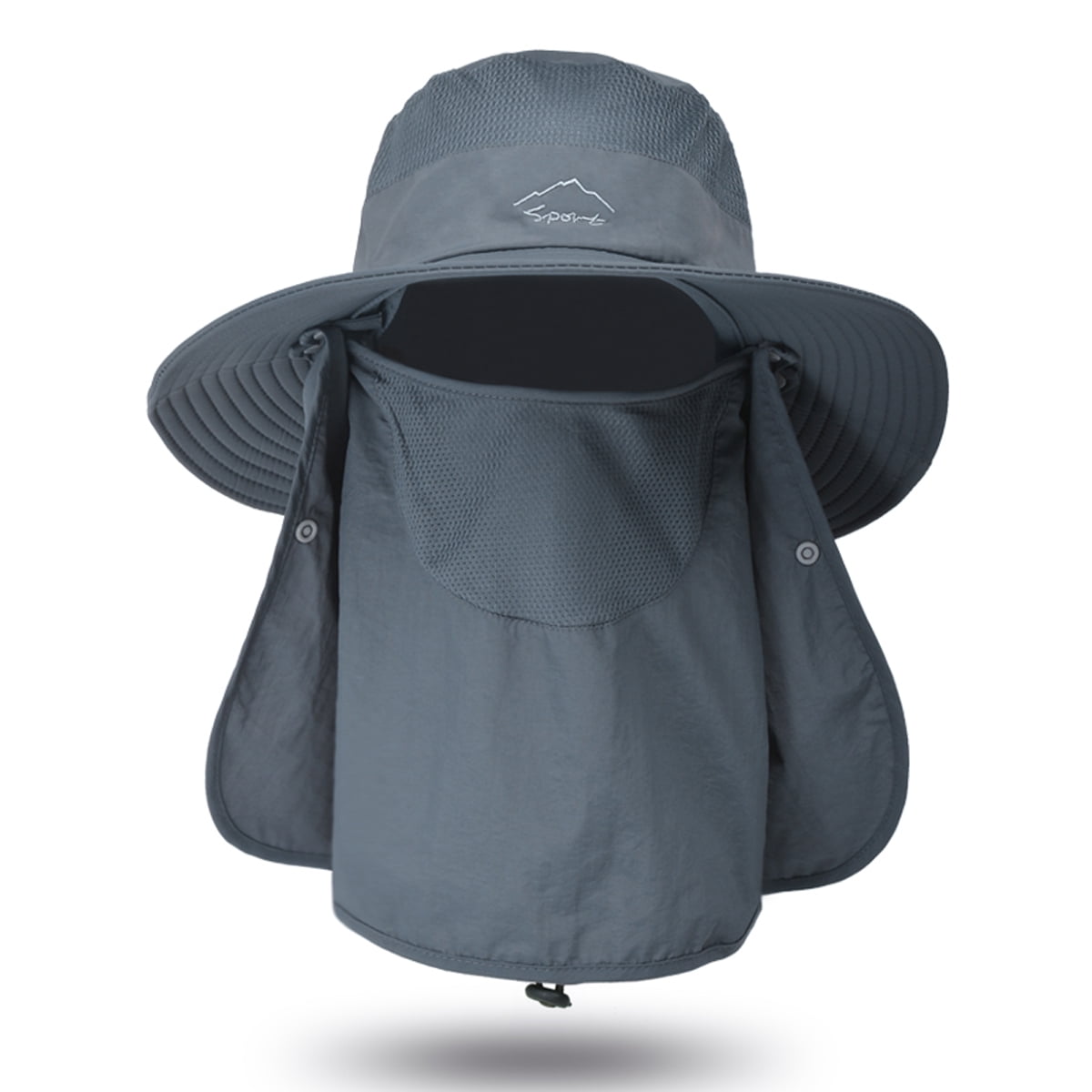 Fishing Hat Sun hat Wide Brim Sun Protection Removable Face and Neck ...