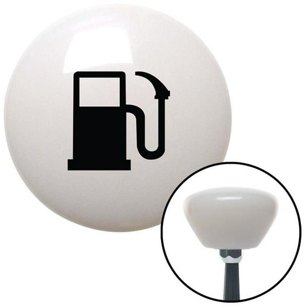 Black Gas Station Tank White Retro Shift Knob with M16 x 1.5 Insert ...