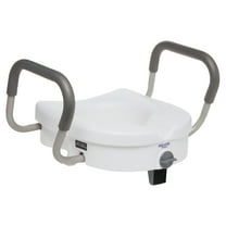Equate 5" Raised Toilet Seat with Adjustable Handles and Lock, White ...