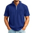 DORKASM Henley Shirts for Men Lapel Collar Loose Outdoor Tops Short ...