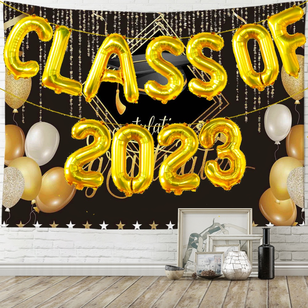 Graduation Backdrop with 2023 Balloons Class of 2023 Congradulation ...
