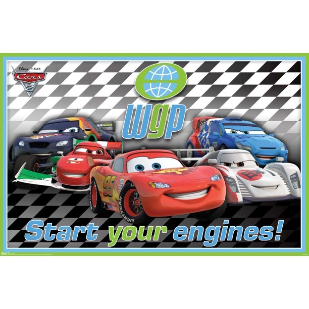 Disney Pixar Cars 2 - International Racers Wall Poster, 14.725" x 22. ...
