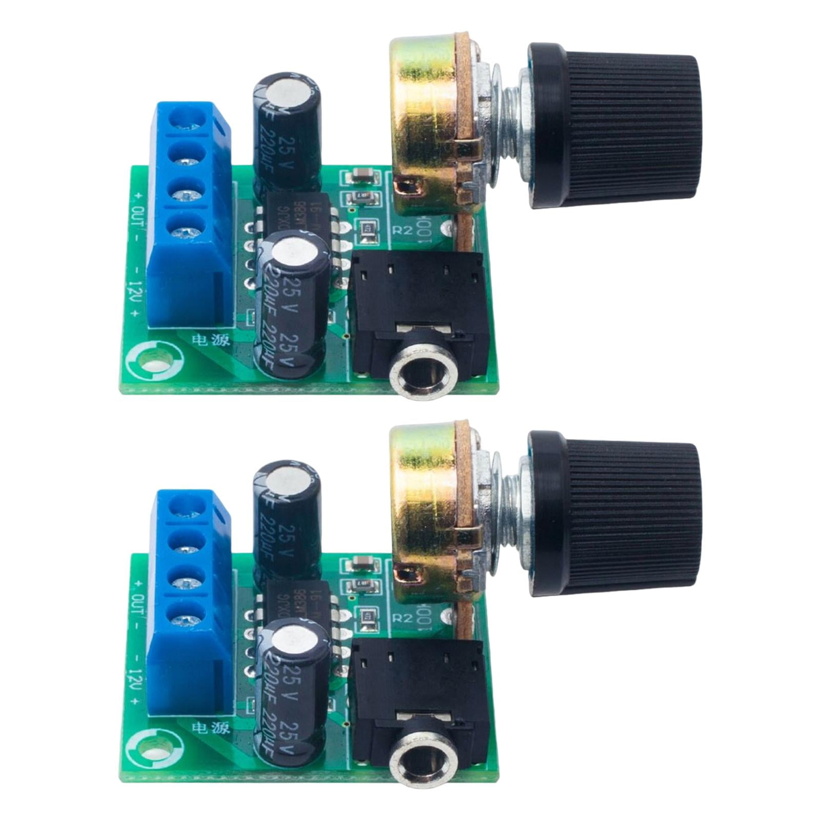 2x LM386 Mini Audio Amplifier, DC3-12V Volume Adjustment Power ...