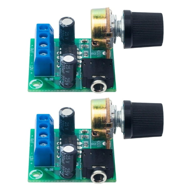 2x LM386 Mini Audio Amplifier, DC3-12V Volume Adjustment Power ...