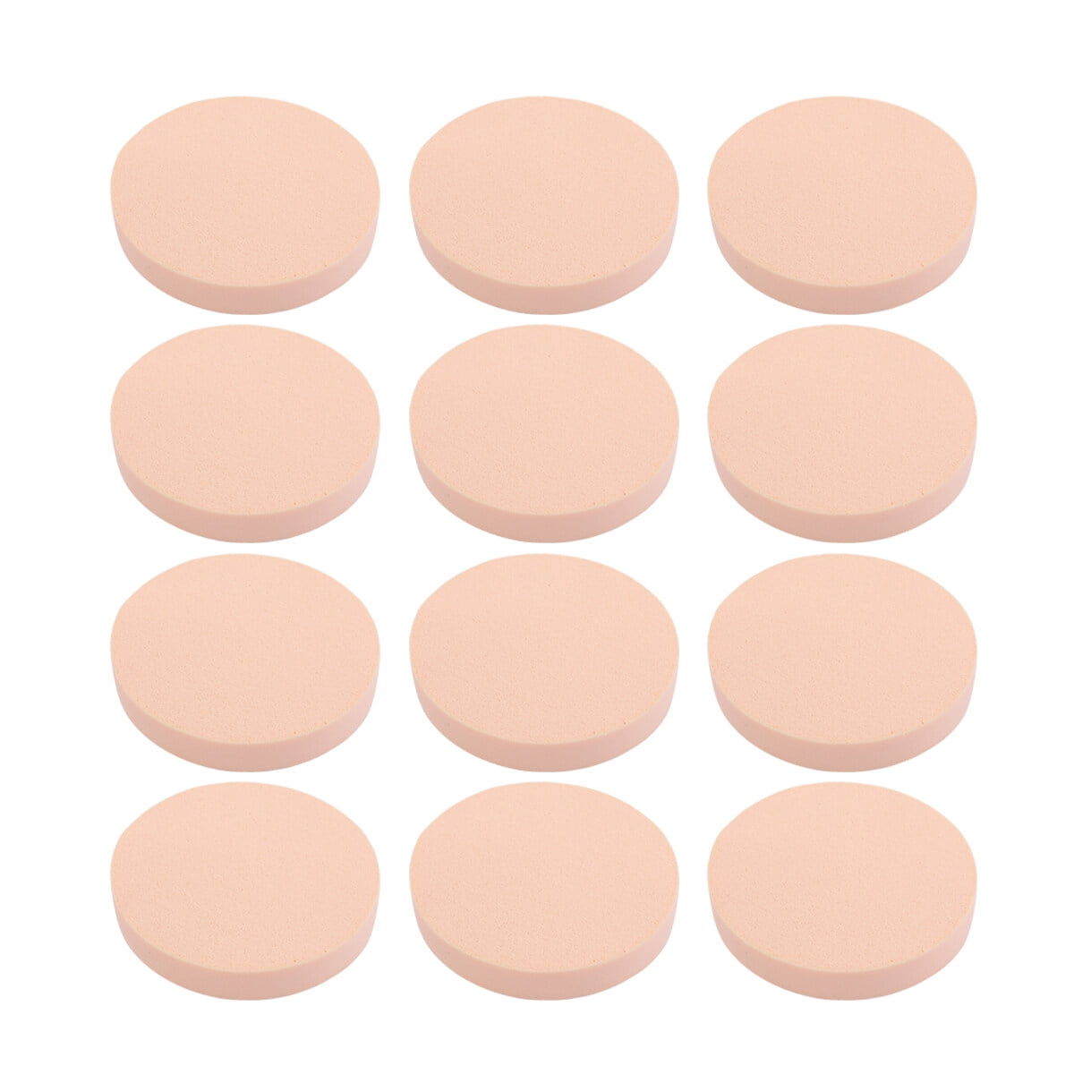 12pcs Beauty Makeup Facial Sponges Puff Round Square Skin Color Dry and ...