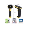 2D Wireless Barcode Scanner 2-in-1 433Mhz wireless & USB 2.0 Wired 1D QR PDF417 Data Matrix Bar ...