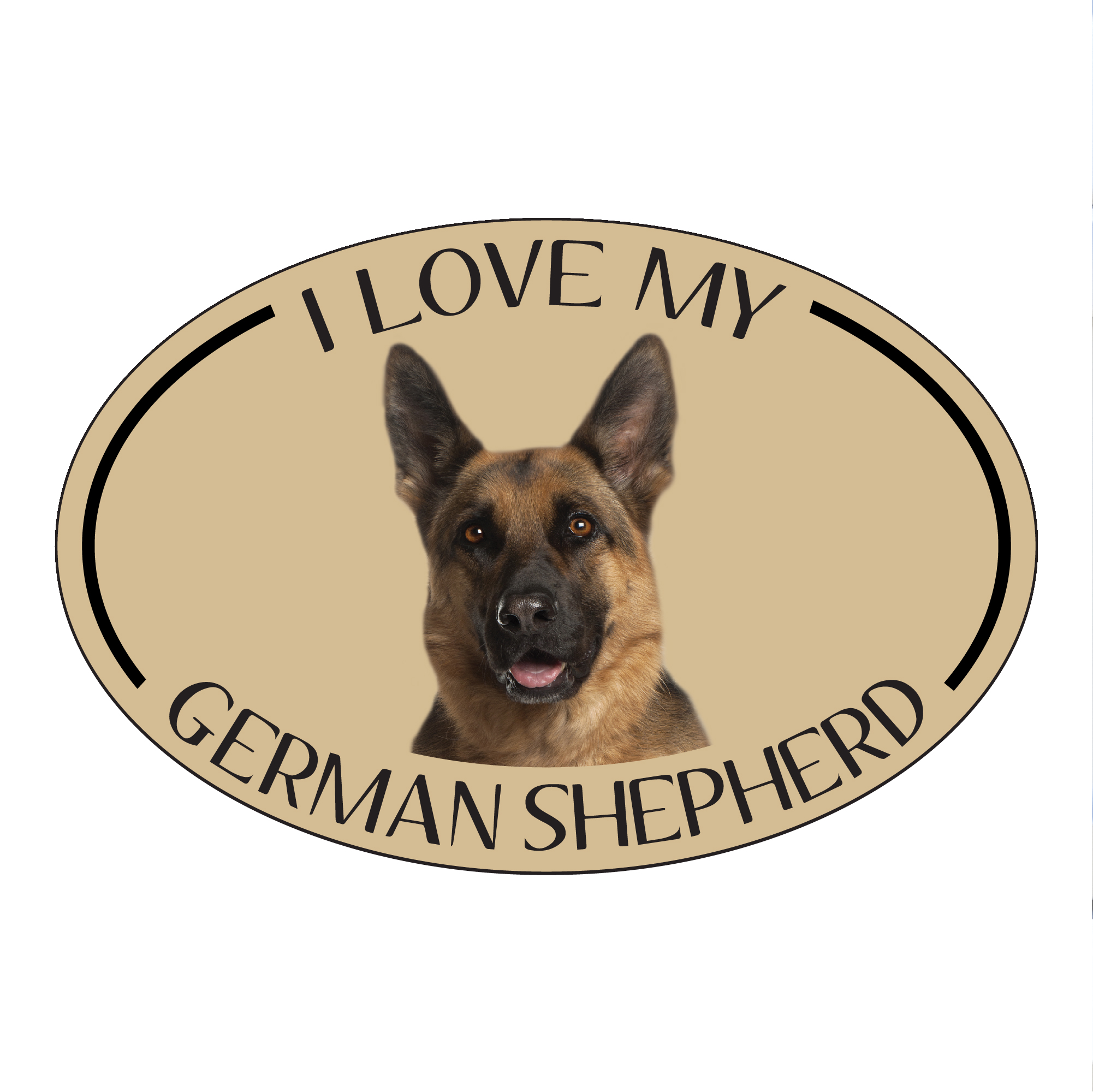 German Shepherd Oval Shaped Magnet - Walmart.com