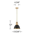 Possini Euro Design Black Burnished Brass Mini Pendant Light 9 3/4 ...