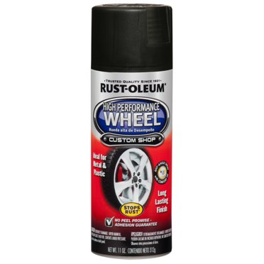 Black, Rust-Oleum Automotive High Performance Wheel Matte Spray Paint ...