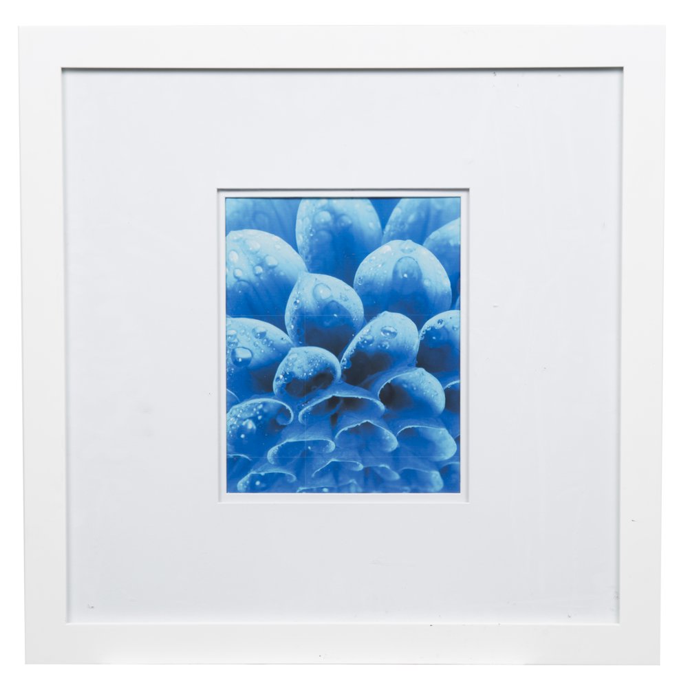 Gallery Solutions 18x18 White Picture Frame with Double Mat For 8x10 ...