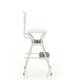 COSCO Stylaire Retro Chair + Step Stool with flip-up seat (white, one ...