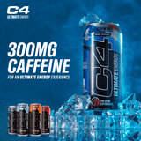 C4 Energy Drink, 300mg Caffeine, Carbonated, Variety Pack, 16 oz (12 ...