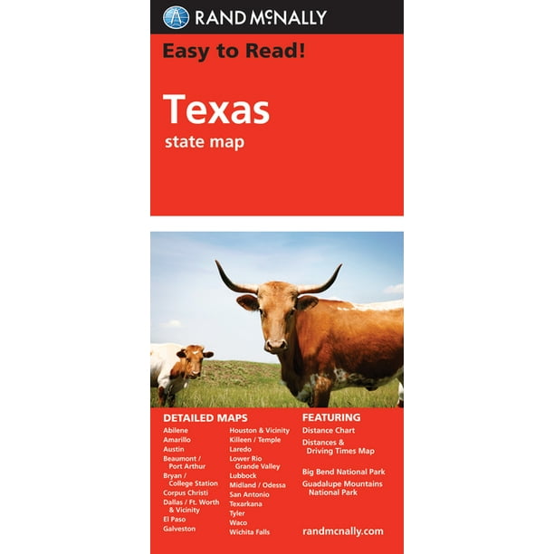 Rand mcnally easy to read! texas state map: 9780528882074 - Walmart.com