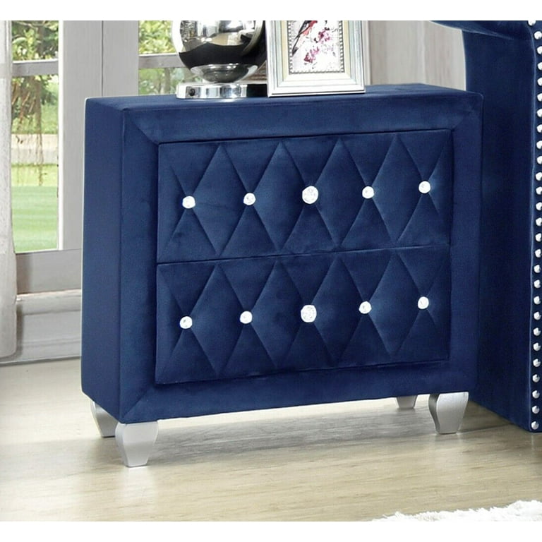 Blue velvet dresser store