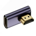 CY HDMI Male to HDMI 2.1 Female Vertical 90 Degree Left Angled Low ...