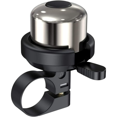 Wassteel Bike Bell Bicycle Handlebar Ring Bike Diameter 22.2mm (Black ...