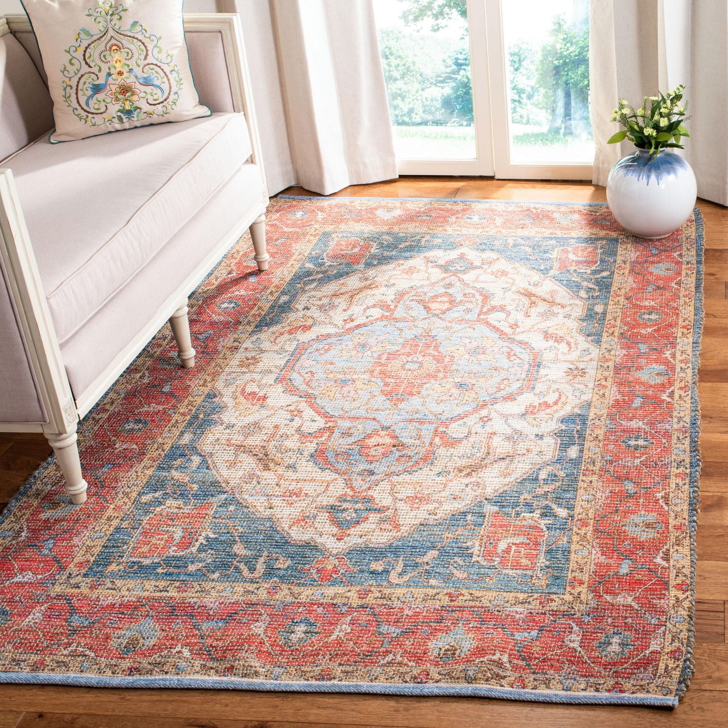 Click here for Safavieh Saffron Ira Floral Bordered Area Rug 6 X... prices