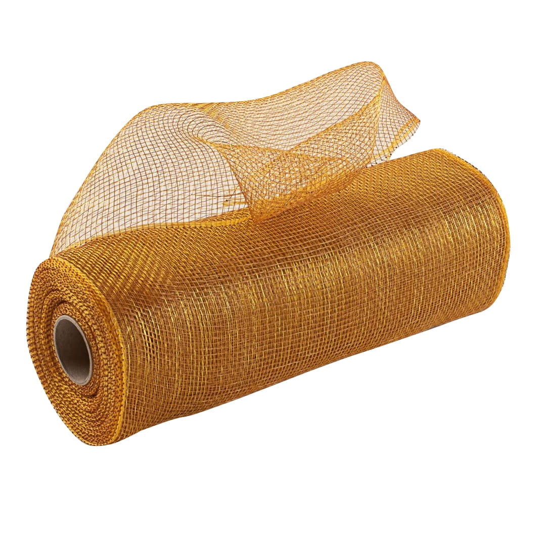 Wedding Wreath Gold Deco Mesh - 10" x 10 Yards, Mardi Gras ...