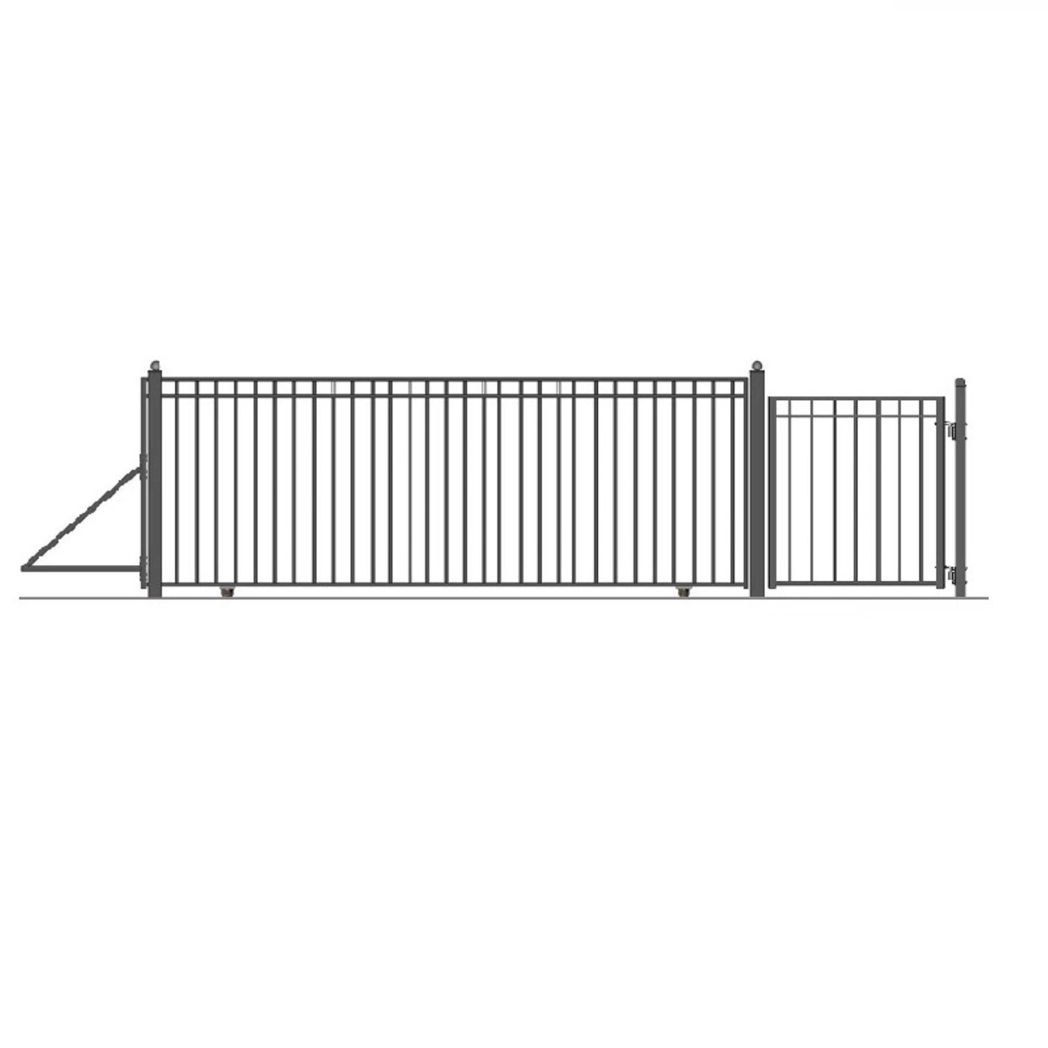 ALEKO Garden Madrid Style Single Slide Steel Driveway Gates 25' with ...