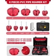 8 count PVC Pipe Reamer Kit, Pipe Fitting Reamer Tool, Fit into ...
