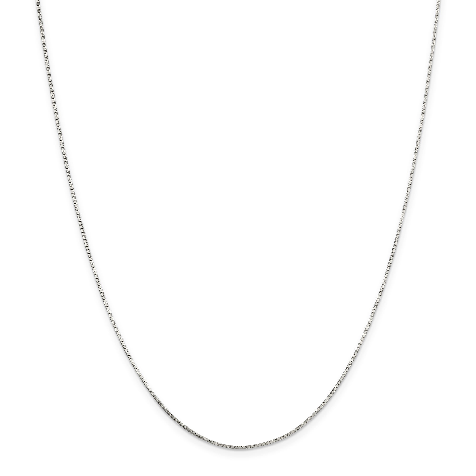 925 Sterling Silver .7mm Mirror Link Box Chain Necklace 20 Inch Pendant ...