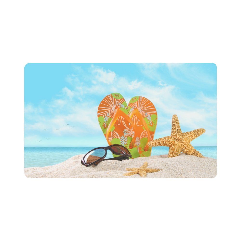 MKHERT Flip- Flops in The Sand Doormat Rug Home Decor Floor Mat Bath ...